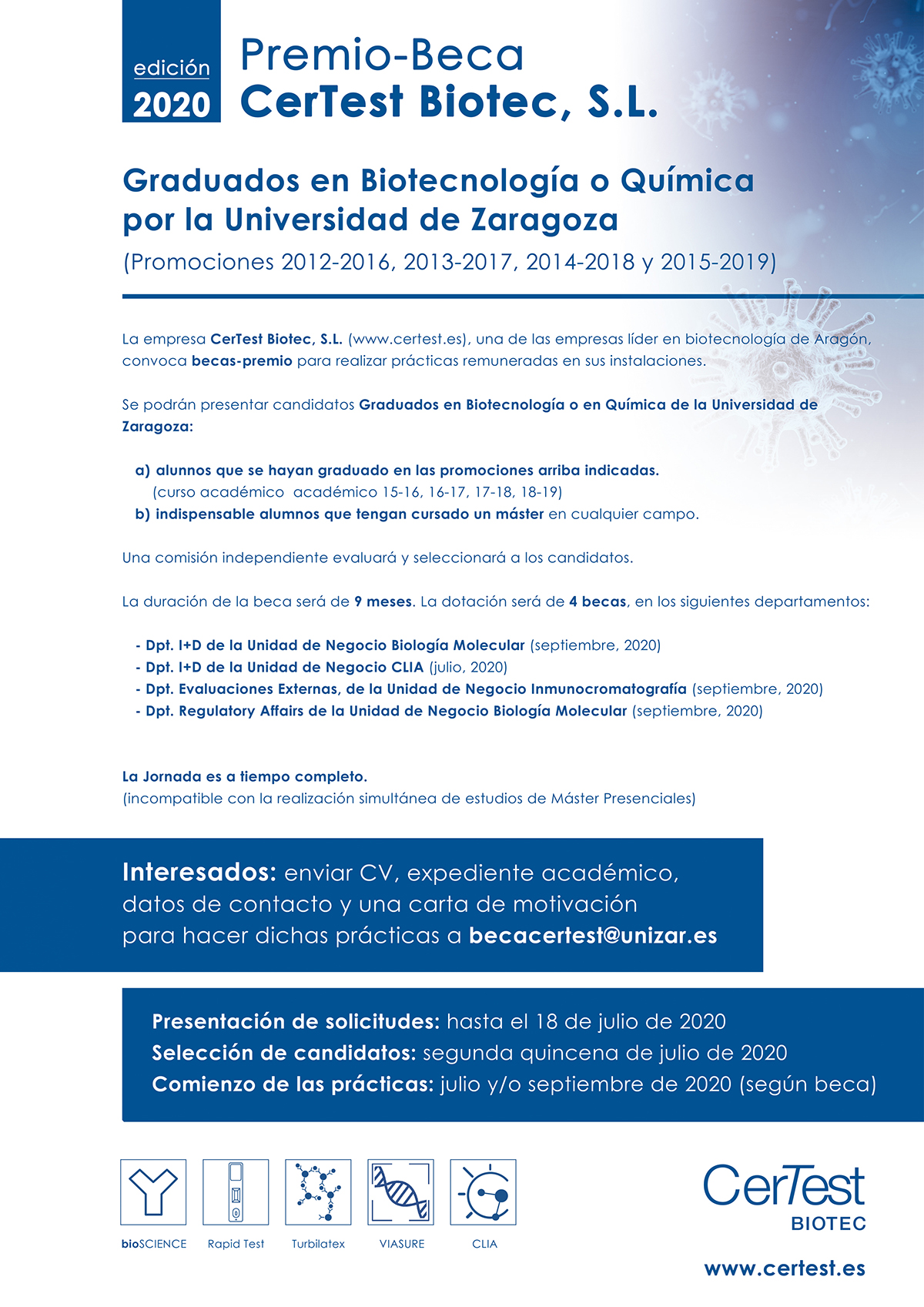 Premio - Beca Certest Biotec S.L - Certest Biotec - Raw Materials ...