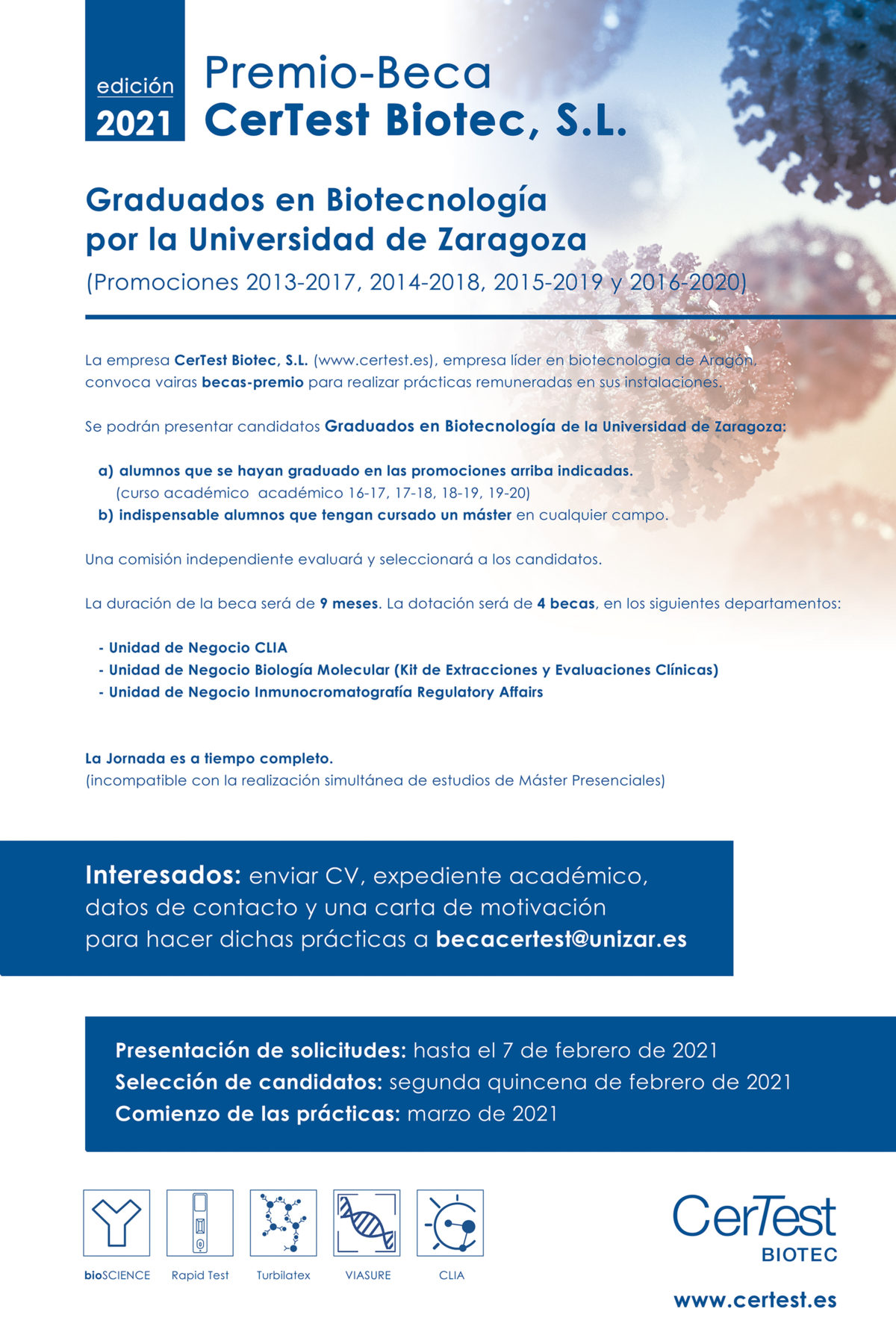 Becas para graduados en Biotecnología - Certest Biotec - Raw Materials ... Becas para graduados en Biotecnología - Certest Biotec - Raw Materials ...